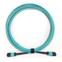 China Data Center 8F Nissin Om3 Patch Cord , 5M Standard Loss Mpo Trunk Cable for sale