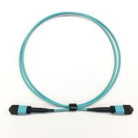 China OM3 - 300 MPO Patch Cable 12F US Conec MTP - MTP Trunk Cable Assemblies for sale