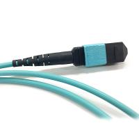 China OM3 - 300 MPO Patch Cable 12F US Conec MTP - MTP Trunk Cable Assemblies for sale