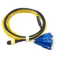 China G657A1 Fiber MPO Fanout Cable UPC / APC Polish Type 3D Interferometer Tested for sale