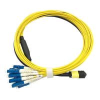 China MPO - LC SX Fiber Optic Patch Cord Single Mode For QSFP optical Transceiver for sale