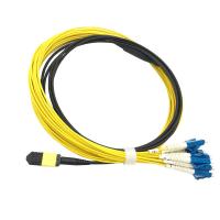 China MPO - LC SX Fiber Optic Patch Cord Single Mode For QSFP optical Transceiver for sale