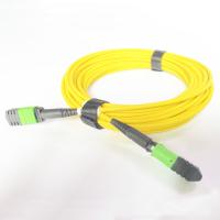 China Single Mode 3.0mm Mpo To Mpo Cable Yellow Color B polarity for 40G / 100G Protocols for sale