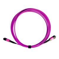 China 24 Fiber MPO Patch Cable Multimode High Tensile Strength Violet Cable Color for sale