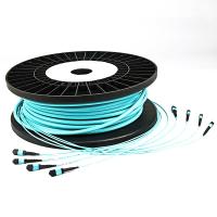 China MPO - MPO OM3 - 300 Pre Terminated Multi Fiber Cables 48F With Plastic Spool for sale