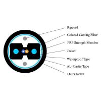 China Aerial Armour FTTH Drop Cable 6.8mm Diameter Colored  For Distribution System for sale