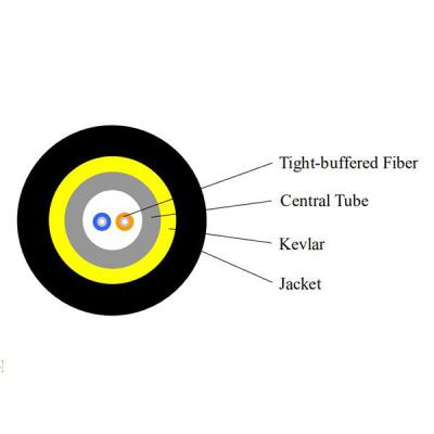 China 7mm Far Transmission Outdoor Fiber Optic Cable , Outside Plant Fiber Optic Cable With Central Tube for sale