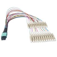 China 24 Core MPO Male -Lc Upc Cable , 0.9mm Optical Breakout Cable Fast To Upgrade for sale