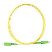 China Rugged Yellow Fiber Optic Patch Cord SC / APC - SC / APC For Telecommunication for sale