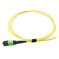 China 8F MPO / APC Fiber Optic Pigtail Splicing , Single Mode LSZH Patch Cord Pigtail for sale