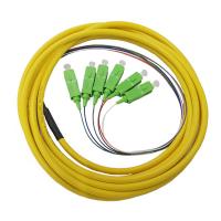 China 6F Fanout Single Mode Fiber Pigtails , High Performance SM Sc Apc Pigtail for sale