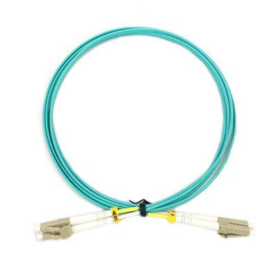 China OM3 1.5m Optical Patch Cord , 2 Fibers LSZH Lc Upc Cable For Telecom Network for sale