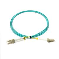 China OM3 1.5m Optical Patch Cord , 2 Fibers LSZH Lc Upc Cable For Telecom Network for sale