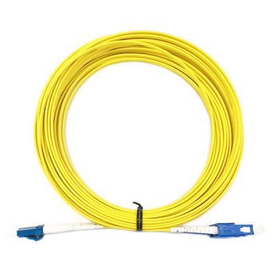 China SC To LC Zipcord Duplex Fiber Optic Patch Cord SM G652D Fiber OFNR Material for sale