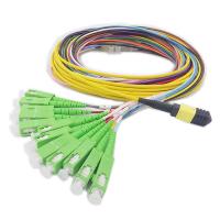 China MPO - SC SX MPO Fanout Cable 12 Core 12 Colors With Simplex Connectors for sale