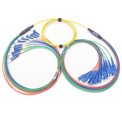 China 12C Pre Terminated Multi Fiber Cables SC / UPC - LC / UPC SM LSZH Material for sale