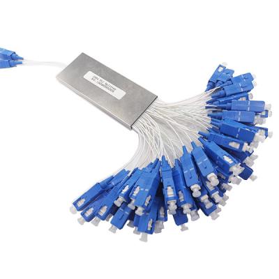 China 1 x 64 Fiber Optic PLC Splitter , Compact Tight Buffered Fiber Optic Cable for sale