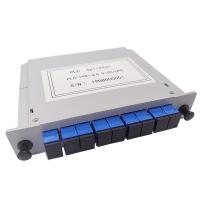China LGX Box Type Fiber Optic PLC Splitter , 1x8 Plc Splitter With SC / UPC Adapters for sale