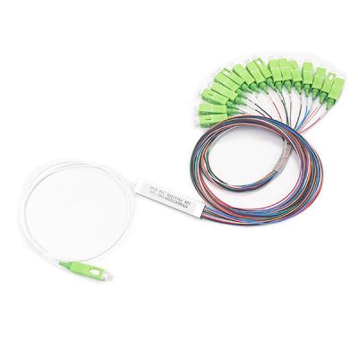 China 0.9mm Colorful Fiber Optic Beam Splitter , SC / APC 1x16 Plc Splitter for sale