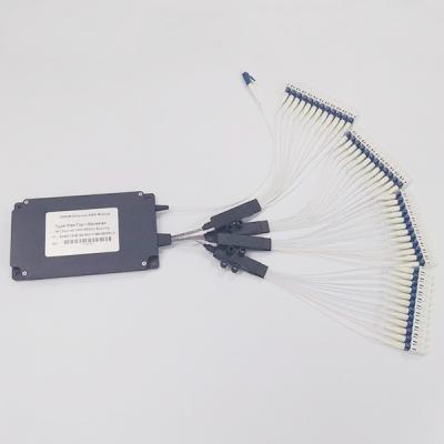 China 48 Channel 100GHz Optical Mux Demux , Athermal AWG Dwdm Device Flat Top Type for sale