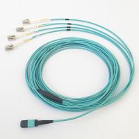 China 8F MPO To LC Duplex MPO Fanout Cable Multimode OM3 Fiber For Data Communication for sale