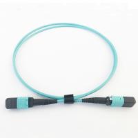 China Nissin Om3 MPO Patch Cable 8 Cores Crush Resistance For Telecommunication Network for sale