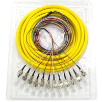 China 0.9mm 12F Fiber Optic Pigtail Splicing LSZH Fiber Breakout Cable for sale