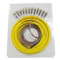 China 0.9mm 12F Fiber Optic Pigtail Splicing LSZH Fiber Breakout Cable for sale