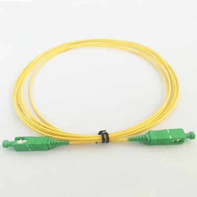 China APC Polish Fiber Optic Patch Cord Sc Sc Green Short Boot 2.0mm Simplex G652D for sale