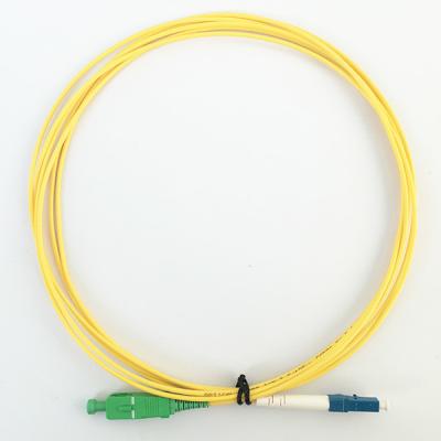 China Fiber optical patch cord SC/APC - LC/UPC simplex 2.0mm single mode G657A1 LSZH cable for sale