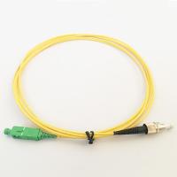 China Singlemode Fibre Optic Patch Cord SC / APC To FC / UPC 1 Fiber 2.0mm OFNR FO Cable for sale