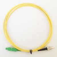 China Singlemode Fibre Optic Patch Cord SC / APC To FC / UPC 1 Fiber 2.0mm OFNR FO Cable for sale