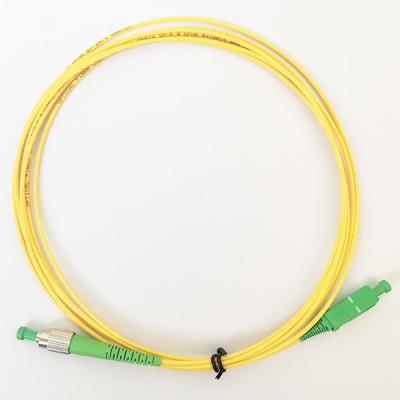 China OFNP Fiber Optic Patch Leads FC / APC To SC / APC 2.0mm Single Fiber Low Insertion Loss for sale