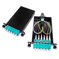 China Data Center Rack 1u Fiber Enclosure , High Density MPO LC 96 Ports Fiber Optic Wall Box for sale