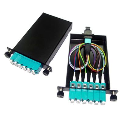China Data Center Rack 1u Fiber Enclosure , High Density MPO LC 96 Ports Fiber Optic Wall Box for sale