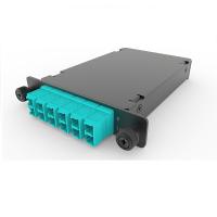 China Data Center Rack 1u Fiber Enclosure , High Density MPO LC 96 Ports Fiber Optic Wall Box for sale