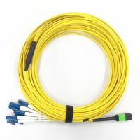 China LSZH Material SM 3.0mm Breakout Fiber Optic Cable G657A2 8F Mpo To LC Connector for sale