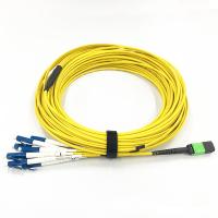 China LSZH Material SM 3.0mm Breakout Fiber Optic Cable G657A2 8F Mpo To LC Connector for sale