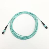 China 8F MPO Patch Cable OM3 50/125μM 3.0mm OFNR Aqua For Data Center Infrastructure for sale