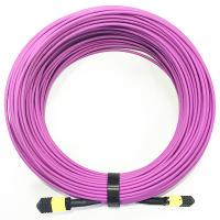 China Low Loss 8 Fiber MPO Trunk Cable OM4 LSZH 3.0mm 50M Length For 40G Transceiver for sale