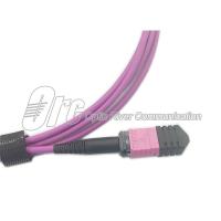 China 40G 100G OM4 MPO TO MPO Optical Jumper Patch Cord 12 Core for sale