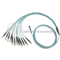 China Om3 MPO TO 12 * FC 2M Mpo Fanout Patch Cable UPC for sale