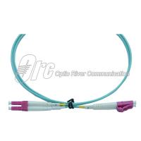 China LC LC MM Jumper OM4 Fiber Optic Patch Cord Aqua LSZH for sale
