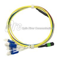 China 8 Cores MPO To LC Uniboot Optic Patch Cord G657A1 for sale