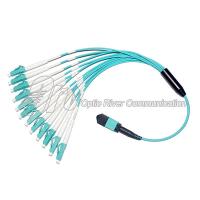 China UPC Polishing 120Gb/s 12 Cores OM3 MPO Trunk Cable for sale