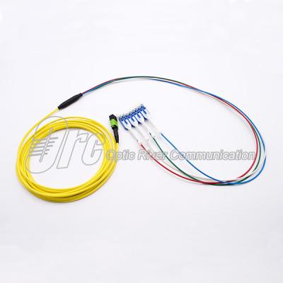China SM 3.0MM MTP-LC Optical Fiber Patch Cord With Pull Tab for sale