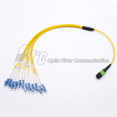 China MPO To LC Male LSZH G657A Fiber Optic Patch Cord 12 Cores for sale