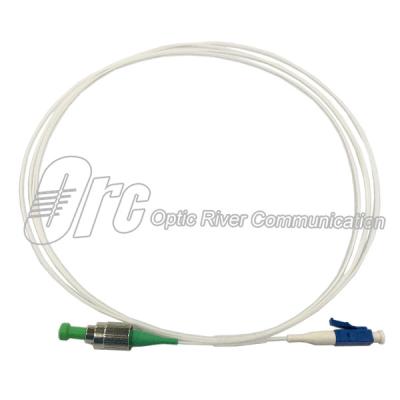 China Simplex 900um Fiber Optical Patch Cord G652D FC-LC With White OFNR Jacket for sale