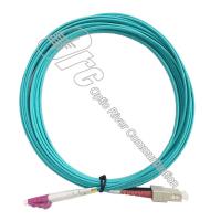 China Datacom 10G OM3 Optical Fiber Assembly LCD - SCD LSZH Aqua Color for sale