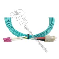 China Datacom 10G OM3 Optical Fiber Assembly LCD - SCD LSZH Aqua Color for sale